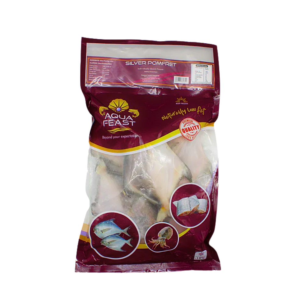 Aqua Feast Frozen Silver Promfret 1kg | Fairmart